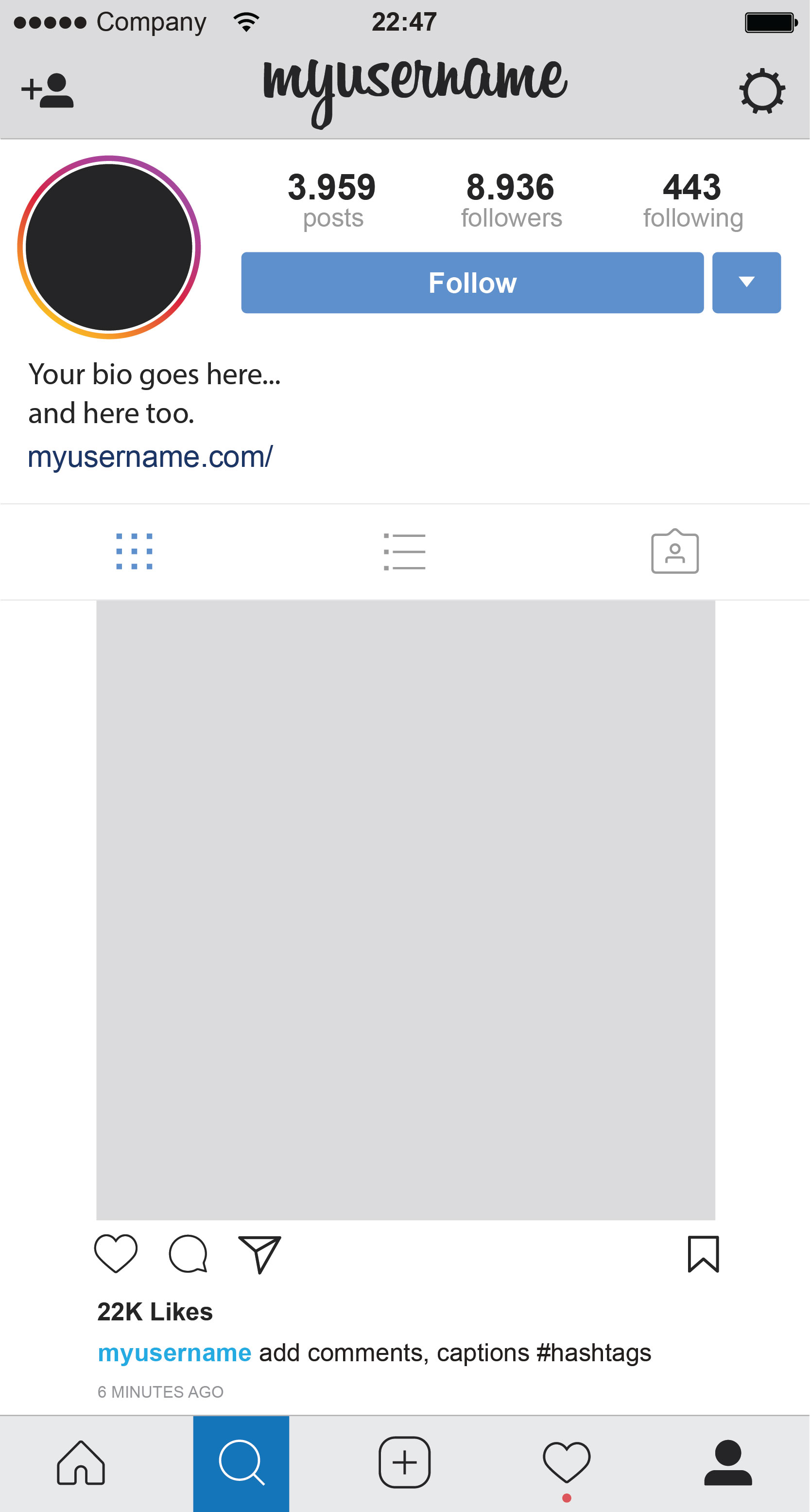 Personalised NEW LAYOUT Instagram Style Photobooth Prop Frame